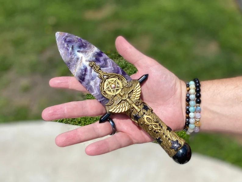 Wiccan Gemstones: The Power of Amethyst Knife in Meditation and Natural ...